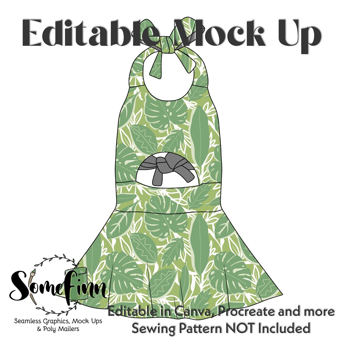 Halter Dress Mock-up / Cut Out Dresses Mock up / Dress Digital Mock up ...