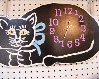 Cat clock | Etsy