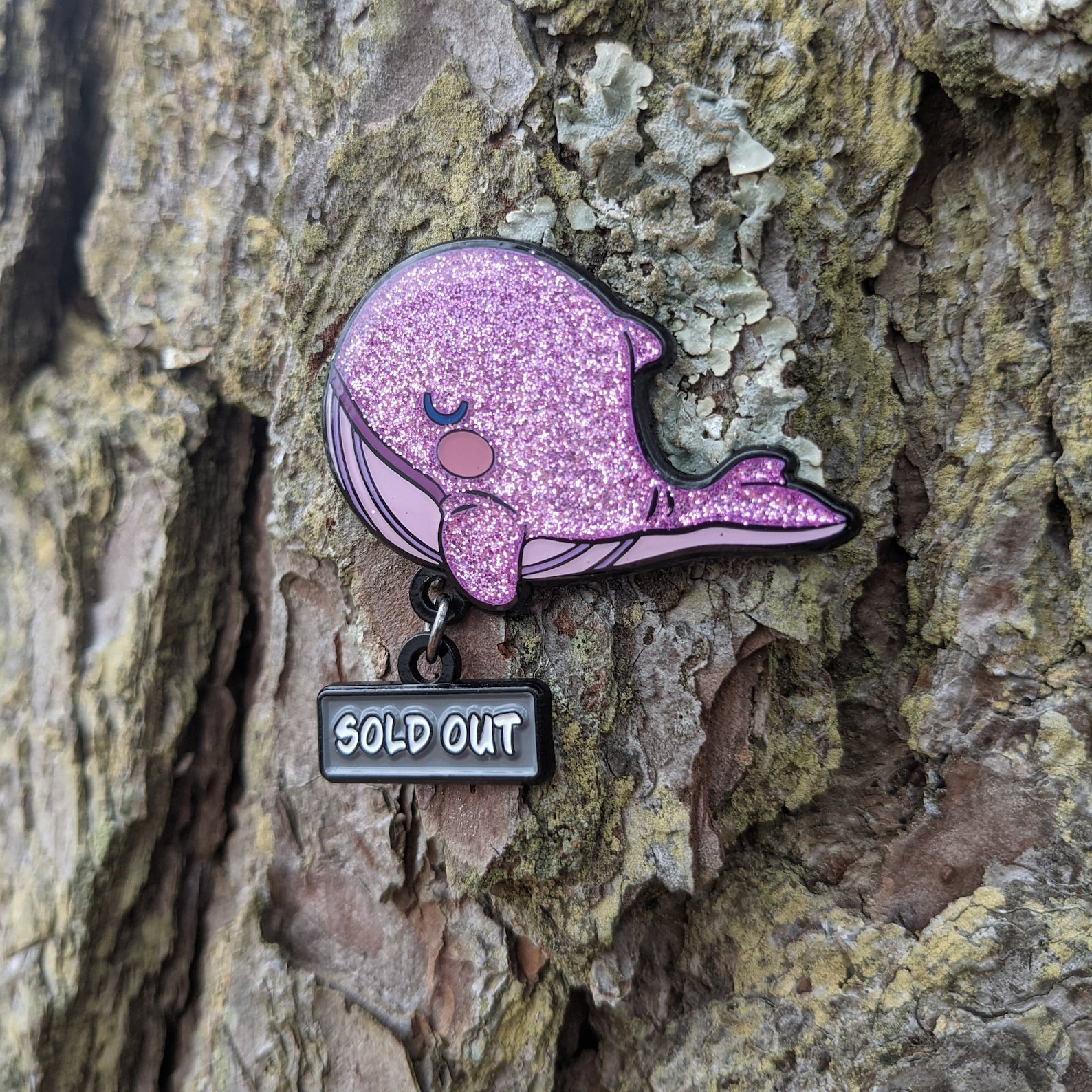 Still Salty Glitter Whale Pin: Soft Enamel, Black Metal - Etsy