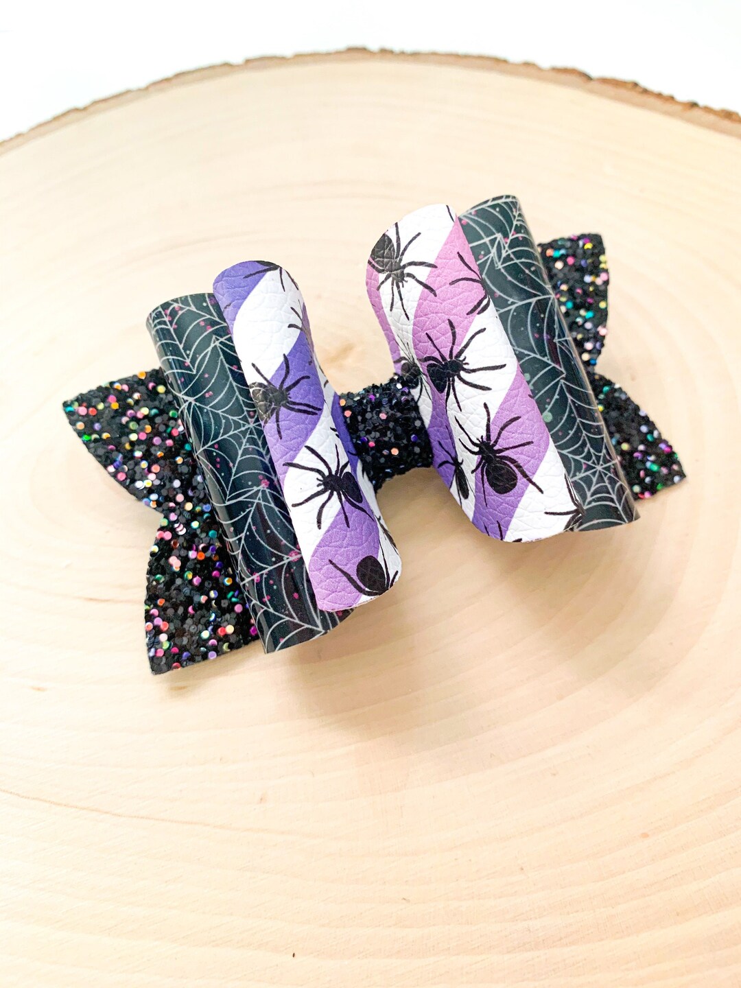 Spider Hair Bow Spiders Halloween Hair Bow Spooky Bow - Etsy