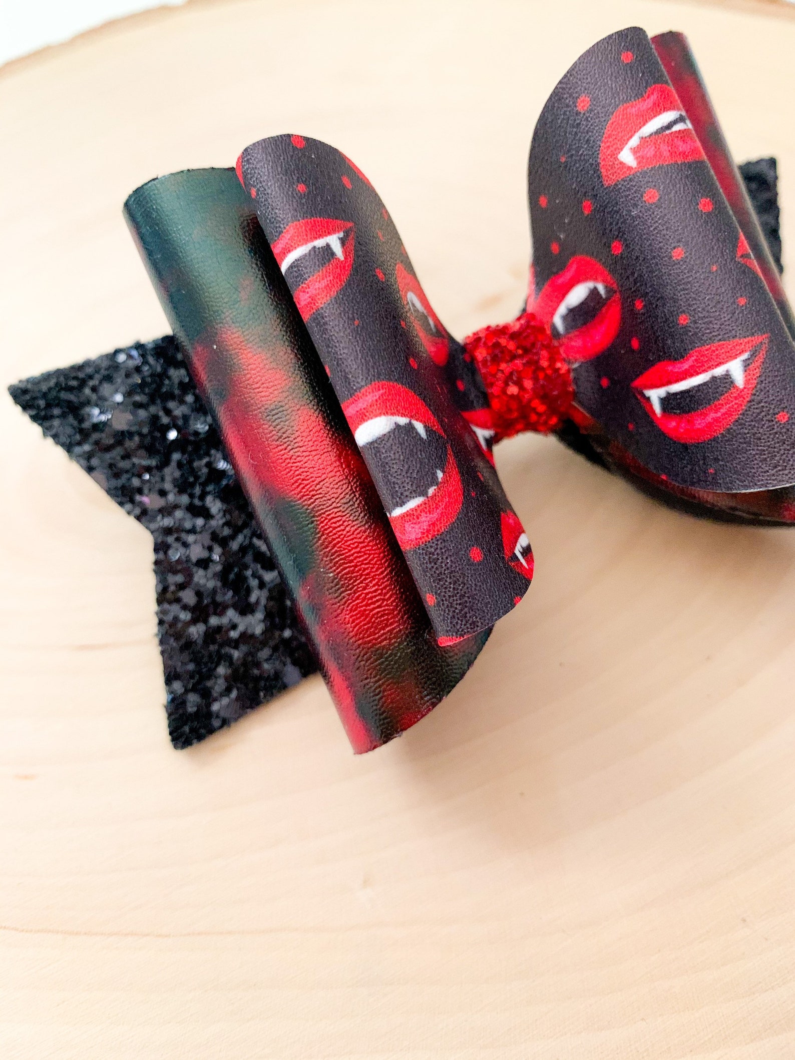 Vampire Hair Bow Halloween Hair Bow Vampires - Etsy