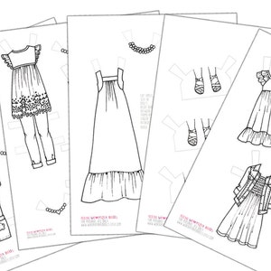 Summer Wardrobe - Printable Paper Doll Wardrobe - PDF Instant Download ...