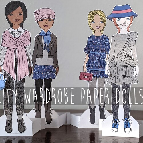Winter Wardrobe-printable Paper Doll-digital Paper Doll-winter - Etsy