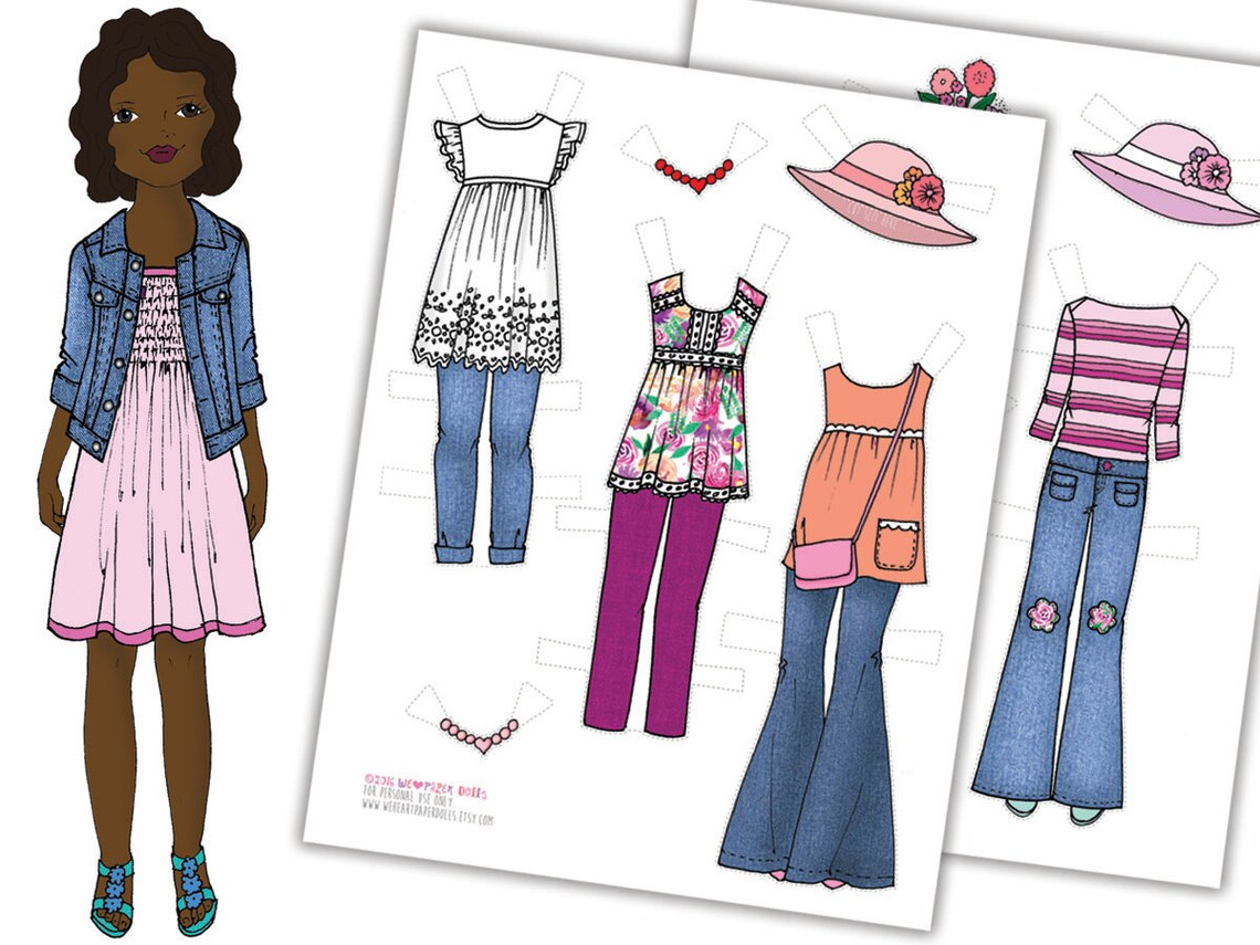 Elsie-printable Paper Doll Package-pdf Instant Download-coloring Page ...