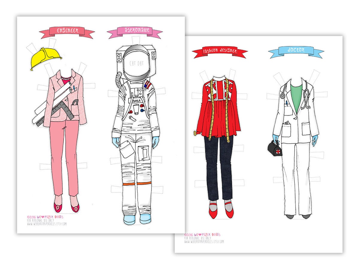Astronaut Paper Doll Template