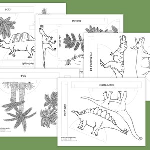 Dinosaur Paper Doll, Imaginitive Dino Activity, Prehistoric Play Set ...