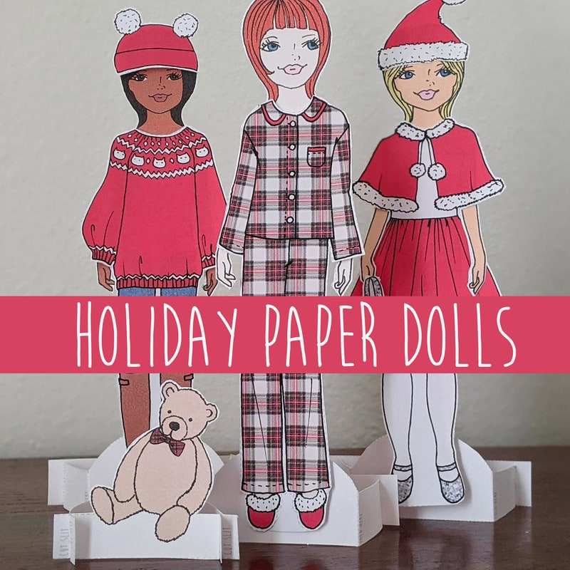 Christmas Paper Doll - Etsy