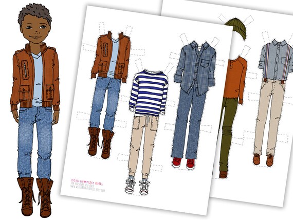 Printable Paper Doll Package-digital Paper Doll-gift for | Etsy