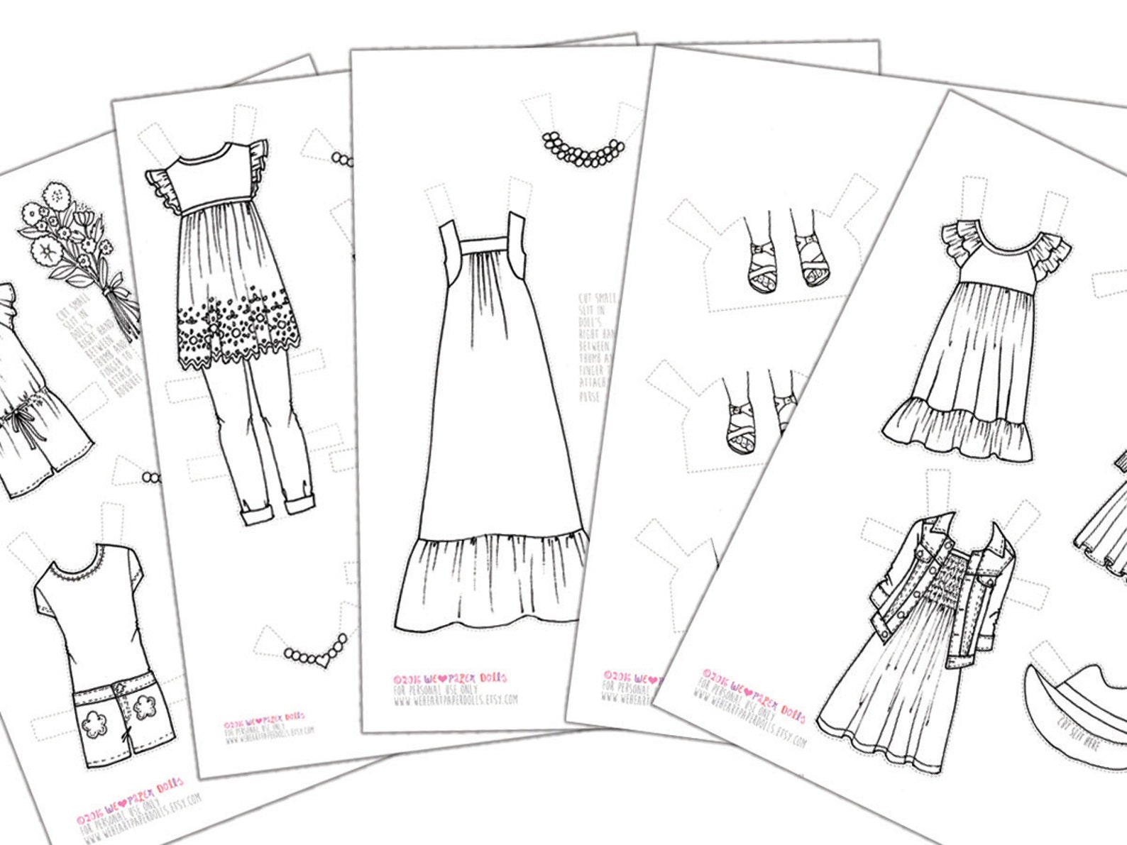Elsie-printable Paper Doll Package-pdf Instant Download-coloring Page ...