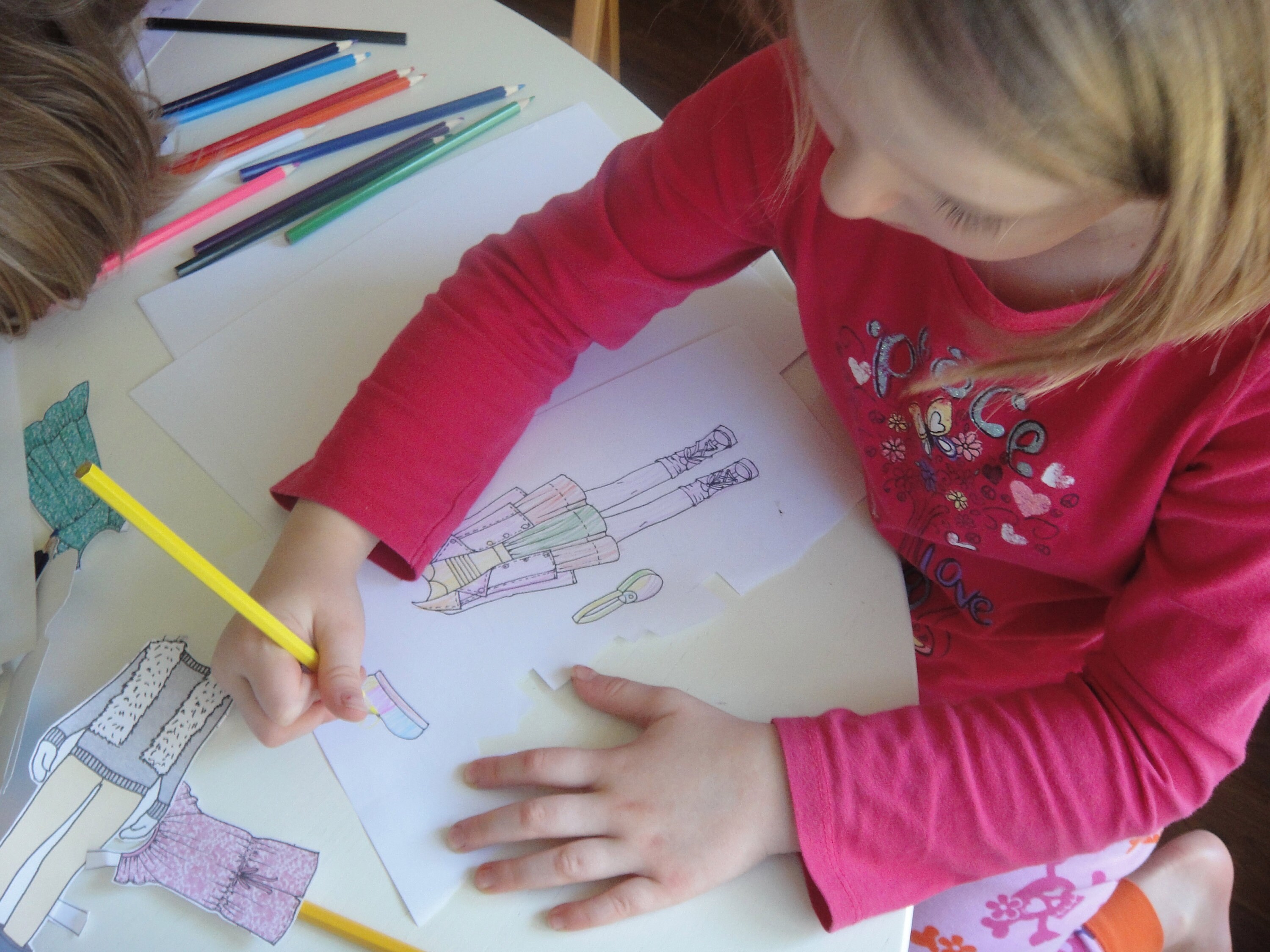 Paper Doll Wardrobe Coloring Pages, Digital Paper Doll Clothes, Paper ...