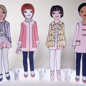 Winter Wardrobe-printable Paper Doll-digital Paper Doll-winter Clothes ...