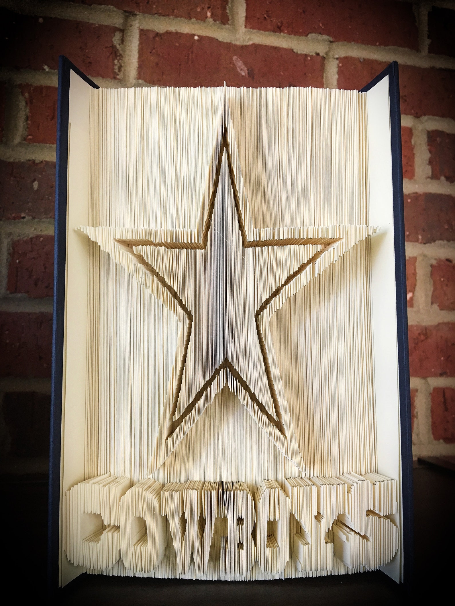 Dallas Cowboys Book Folding | Etsy