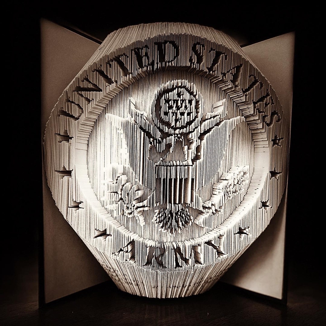 U.S. Army Emblem Book Folding - Etsy