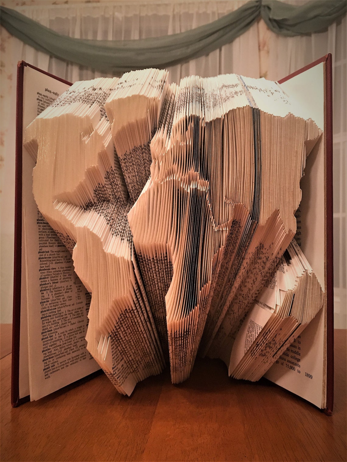 World Map Book Folding | Etsy