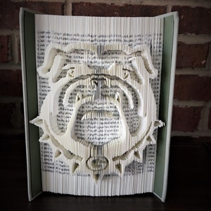 UGA Bulldog Book Folding PATTERN ONLY - Etsy