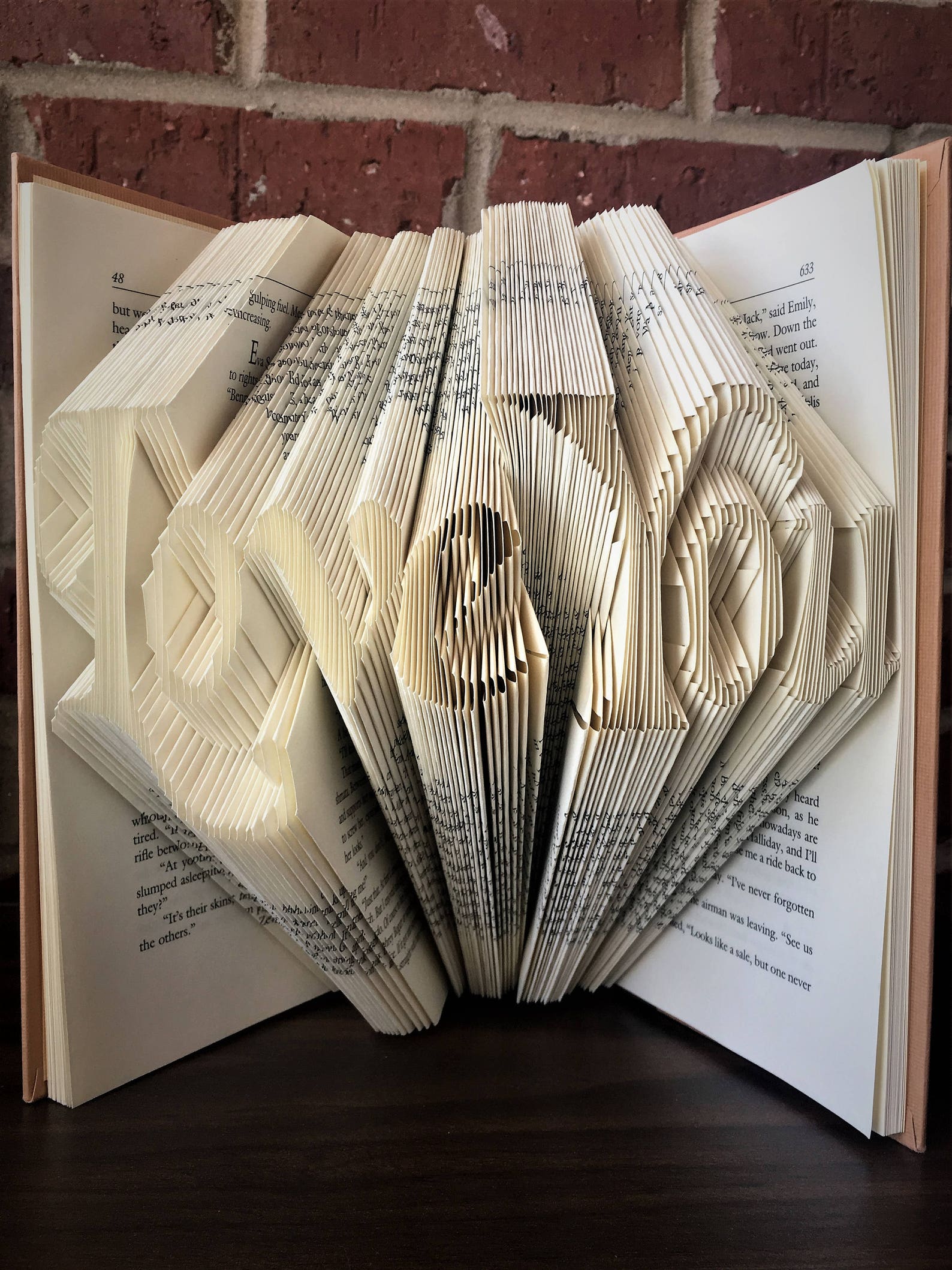 Love You Book Folding - Etsy