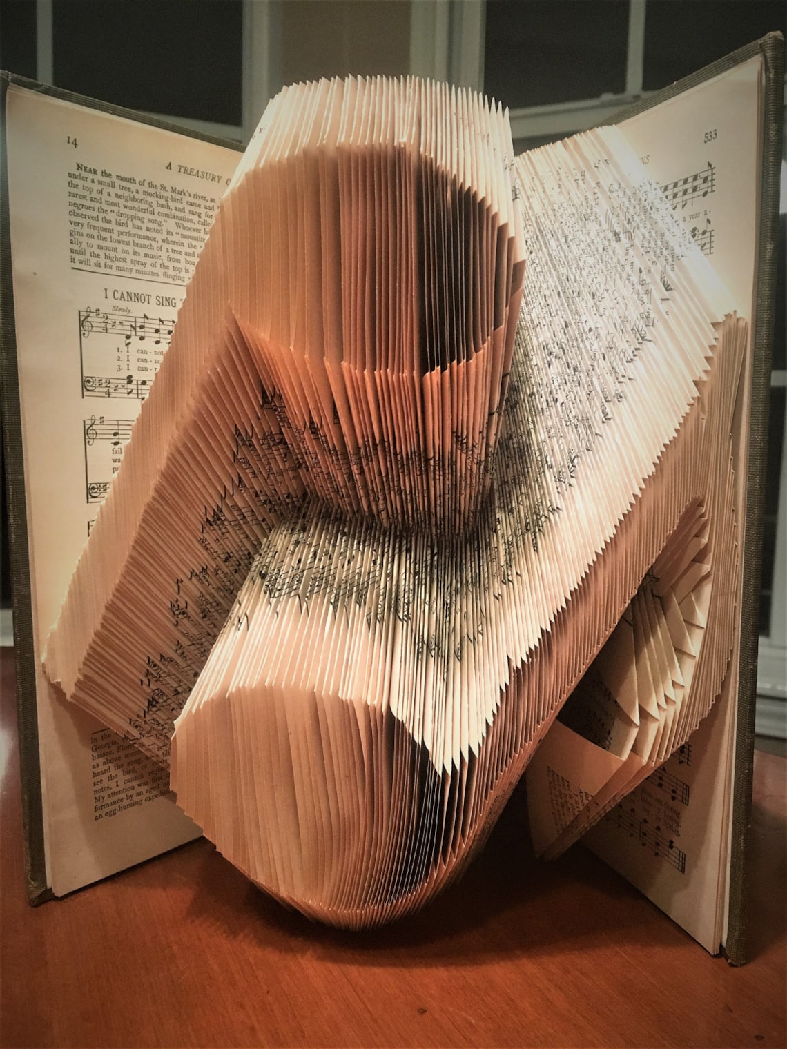 Musical Book Folding Music Notes | Etsy