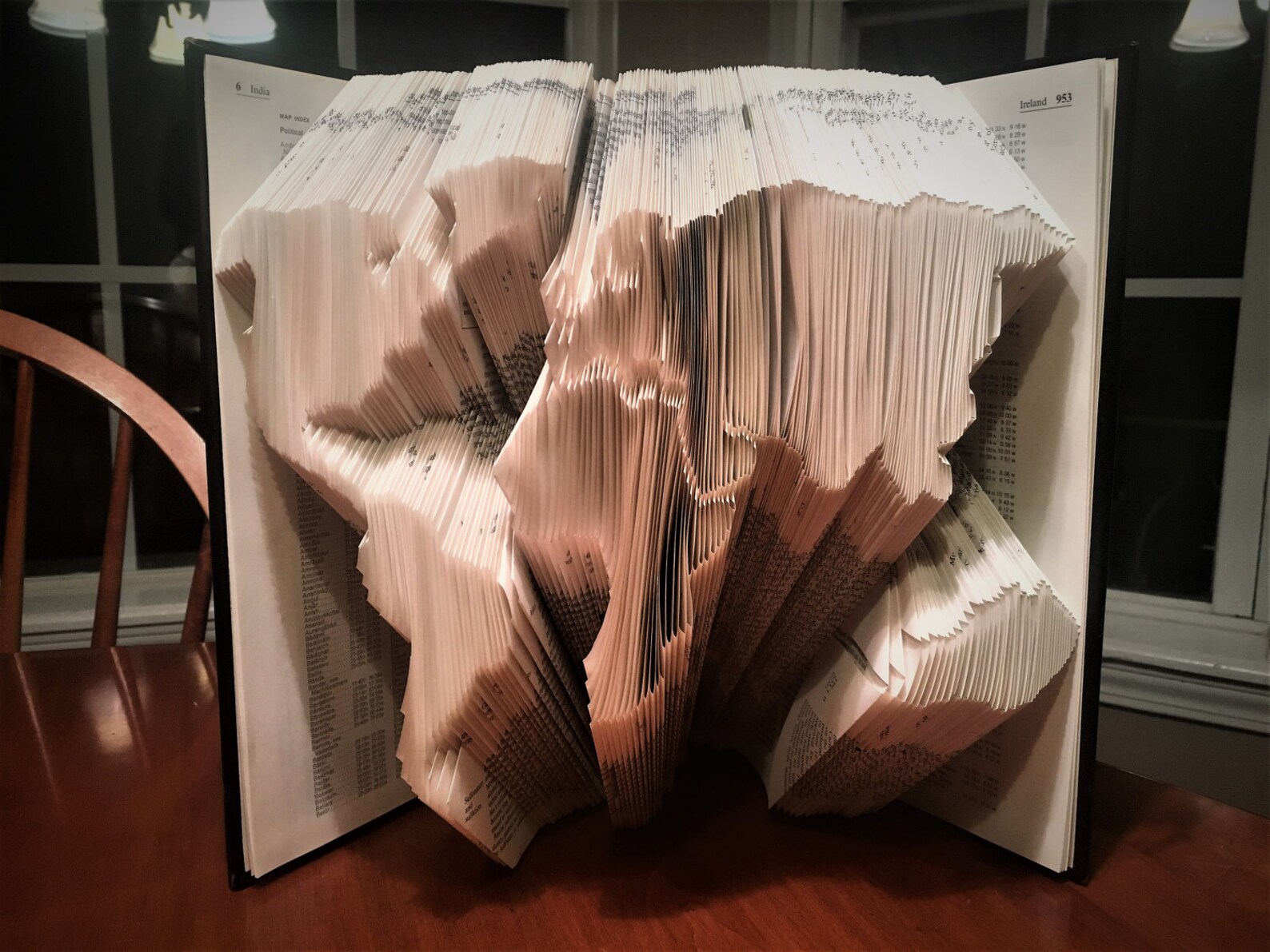 World Map Book Folding | Etsy