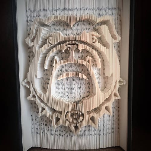 UGA Bulldog Book Folding PATTERN ONLY - Etsy