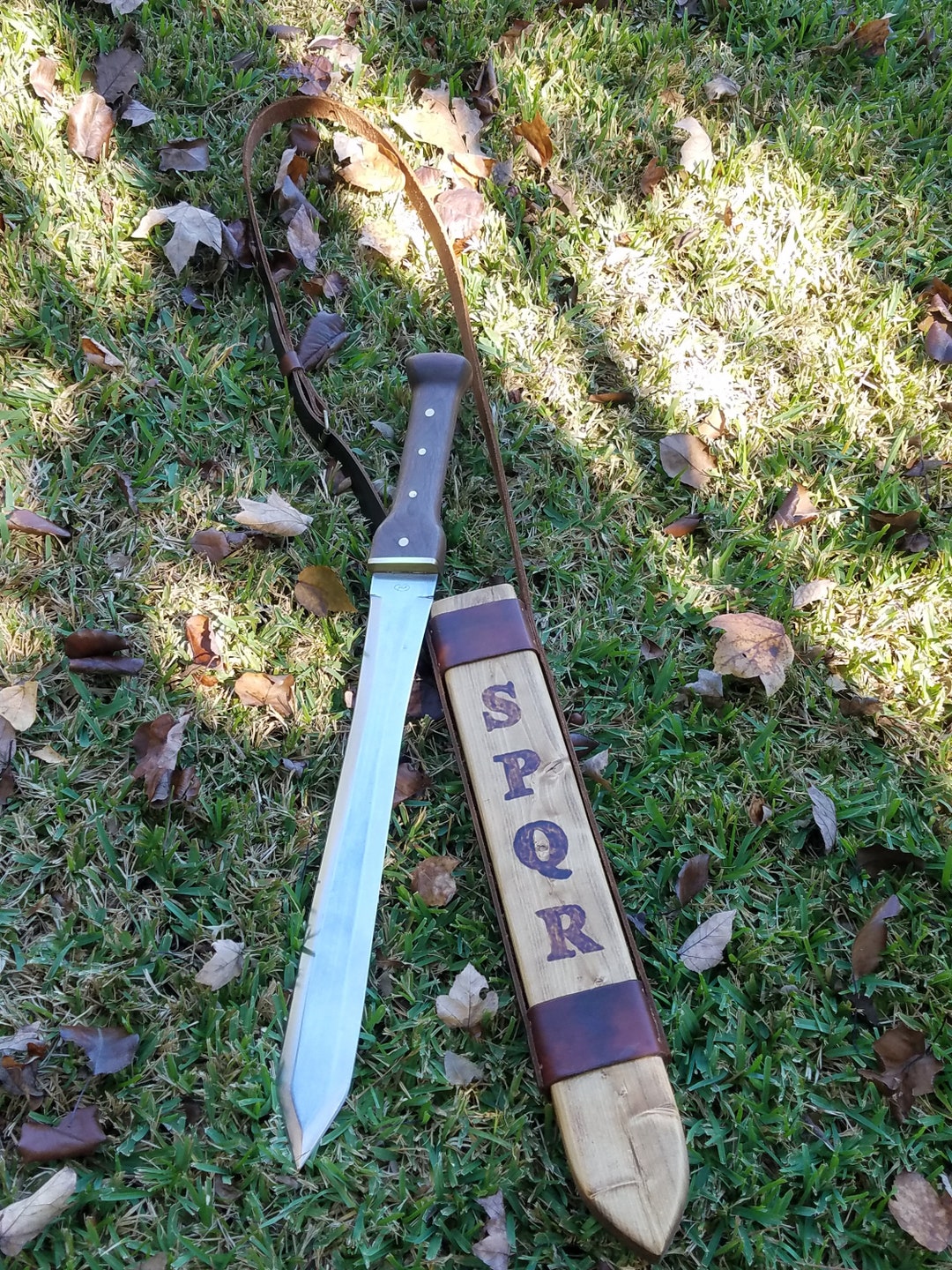 Roman Gladius Made From 80crv2 Steel With Walnut Wood Handle - Etsy