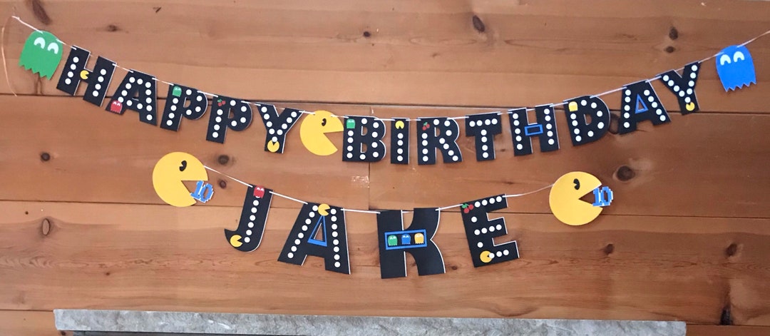80s Arcade Birthday Banner, Personalized Arcade Banner, Arcade Birthday ...