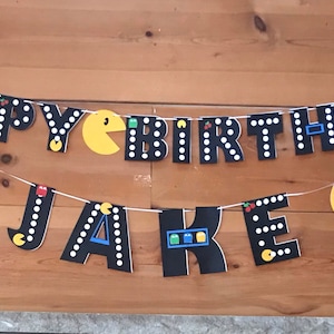 80s Arcade Birthday Banner, Personalized Arcade Banner, Arcade Birthday ...