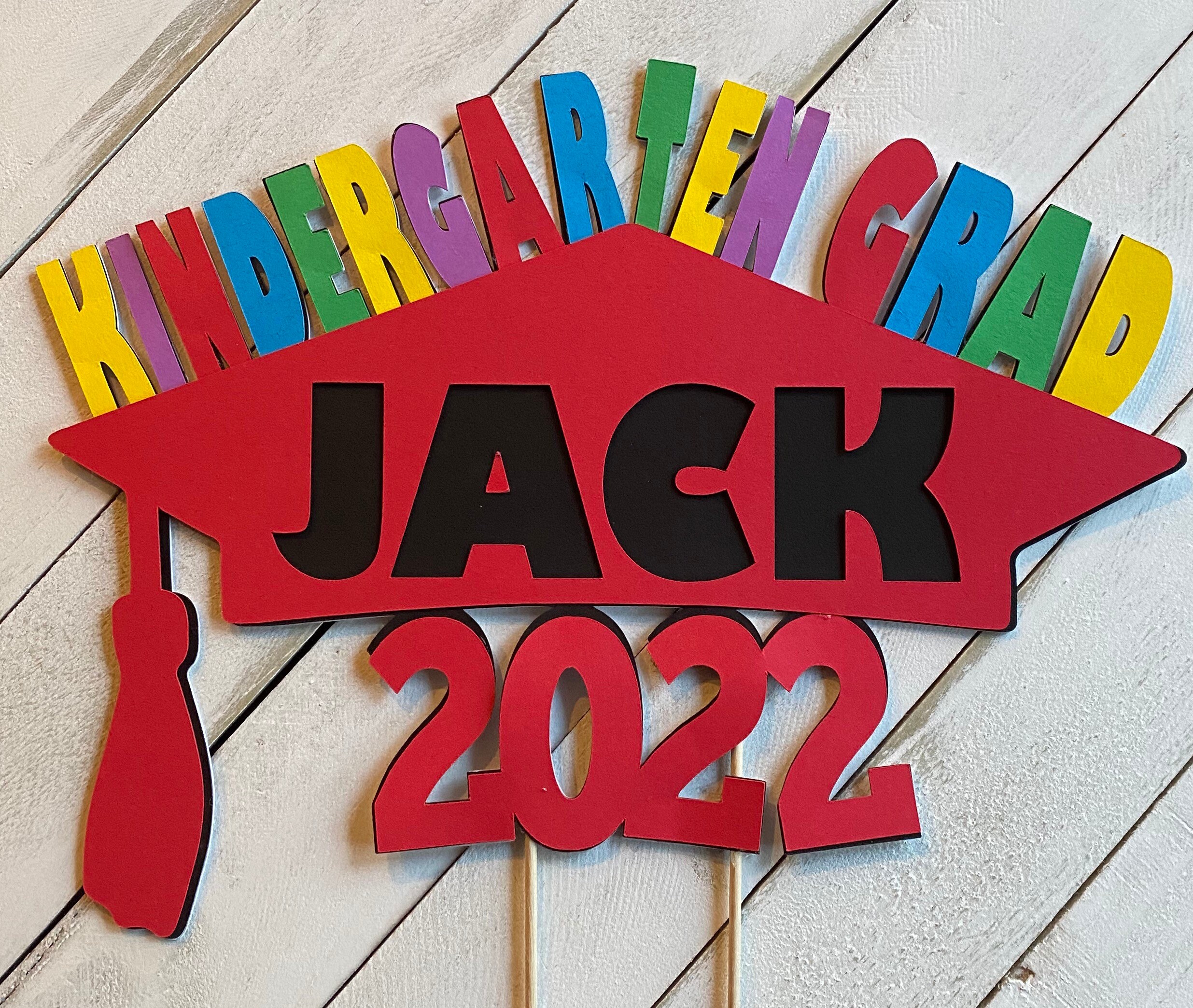 Kindergarten Graduation Cake Topper Kindergarten Graduation - Etsy