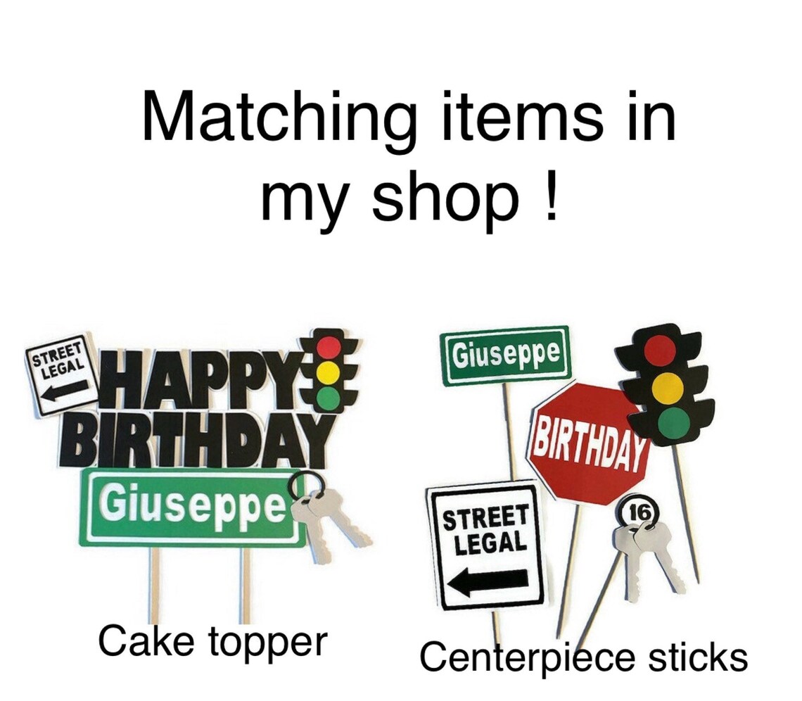 Driver License Birthday Banner road Signs road Sign - Etsy