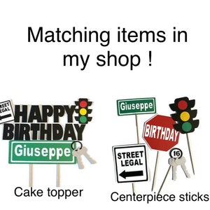 Driver License Birthday Banner ,road Signs ,road Sign Birthday , Road ...