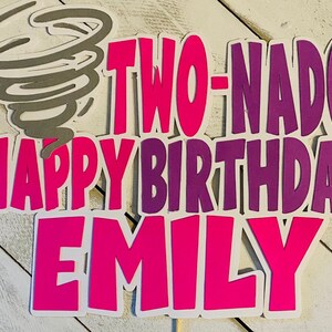 Two-nado Birthday , Any Age and Name Cake Topper, Twonado Birthday ...