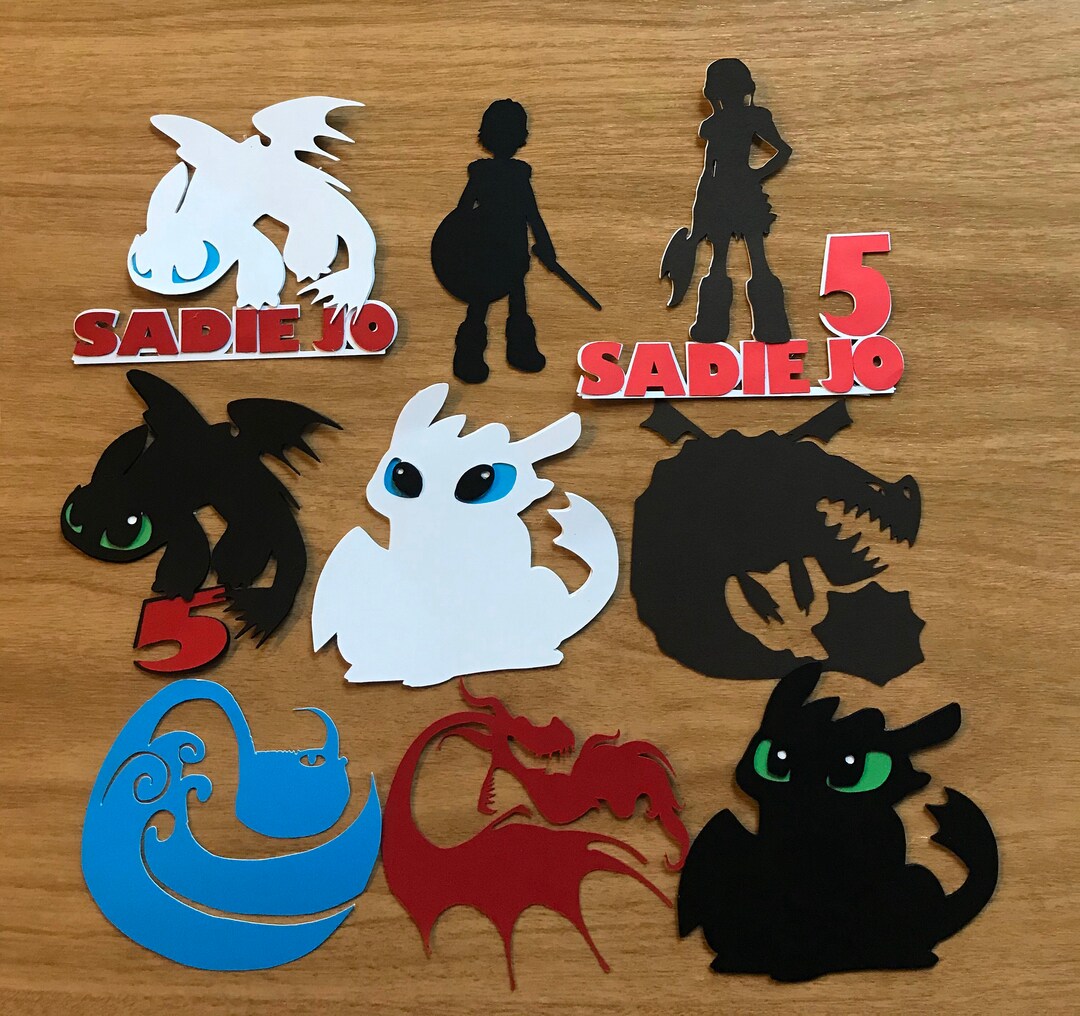 Toothless Birthday Confetti ,dragon Confetti , Night Fury Cake Topper ...