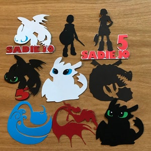 Toothless Birthday Confetti ,dragon Confetti , Night Fury Cake Topper ...