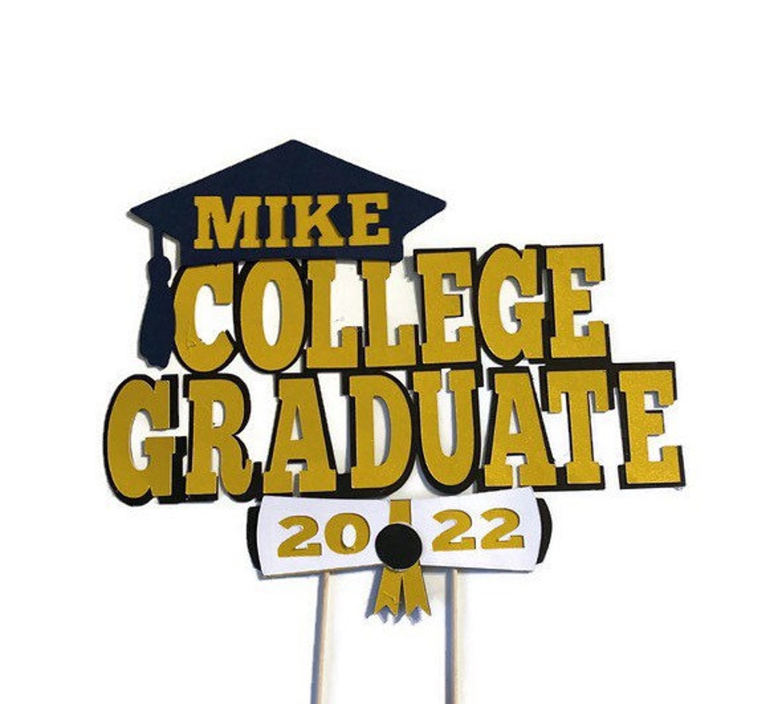 College Graduate Cake Topper College Graduation Graduation | Etsy