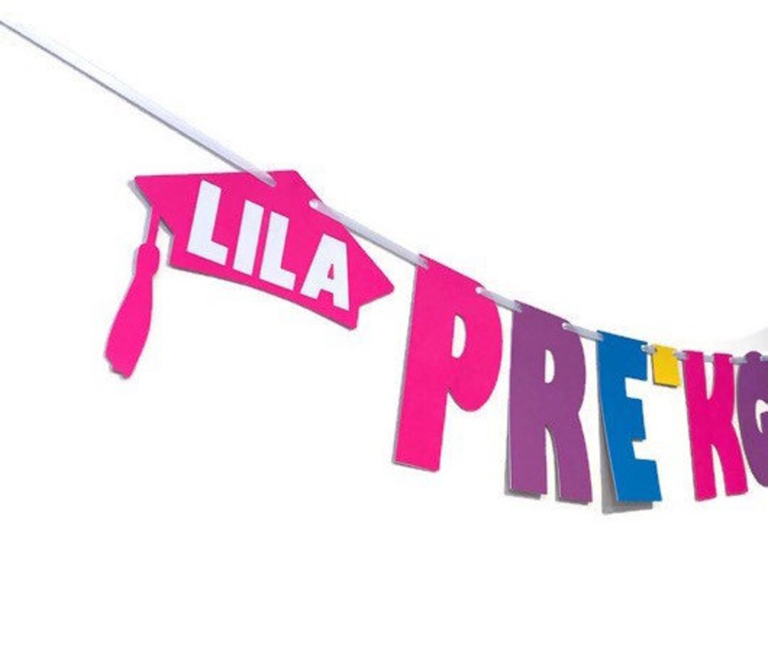 Pre K Graduation Pre-k Grad Banner Preschool Banner - Etsy