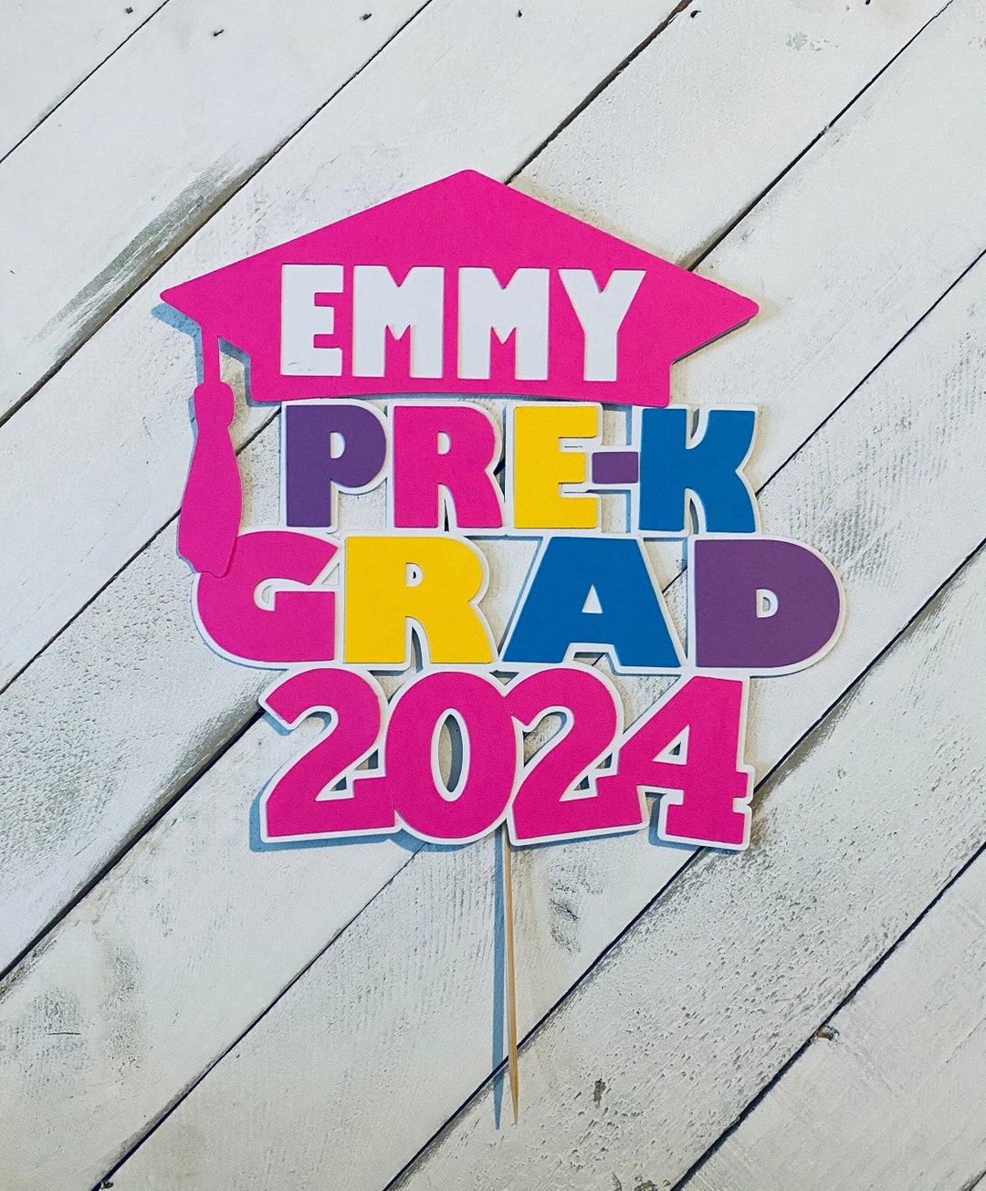 Pre-school Graduation Cake Topper, Pre K Graduation, Kindergarten Grad ...