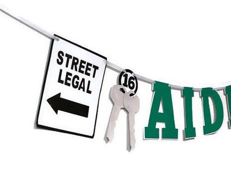 Driver License Birthday Banner road Signs road Sign - Etsy