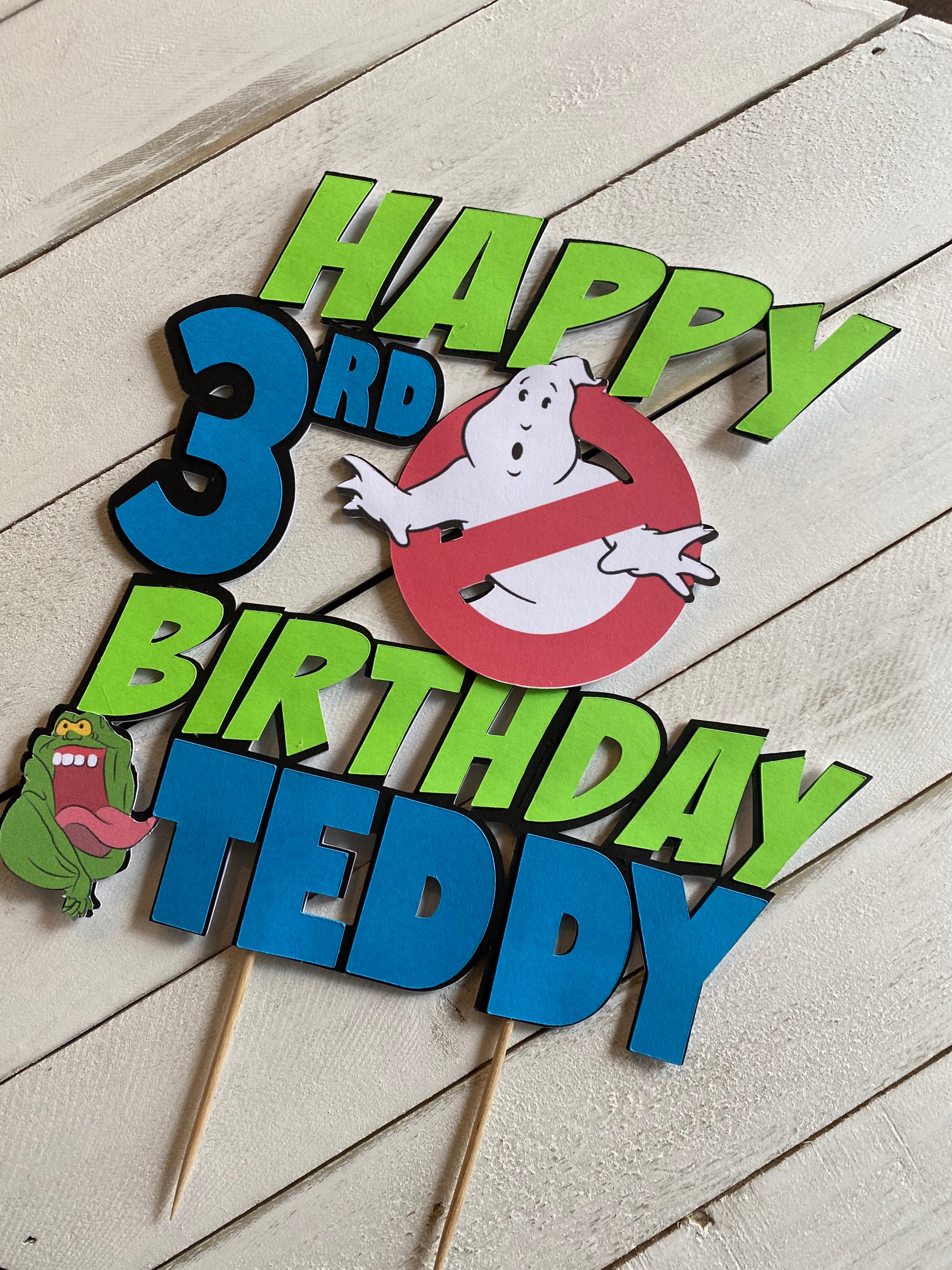 Birthday Cake Topper , Ghost Cake Topper ,slimer Cake Topper - Etsy