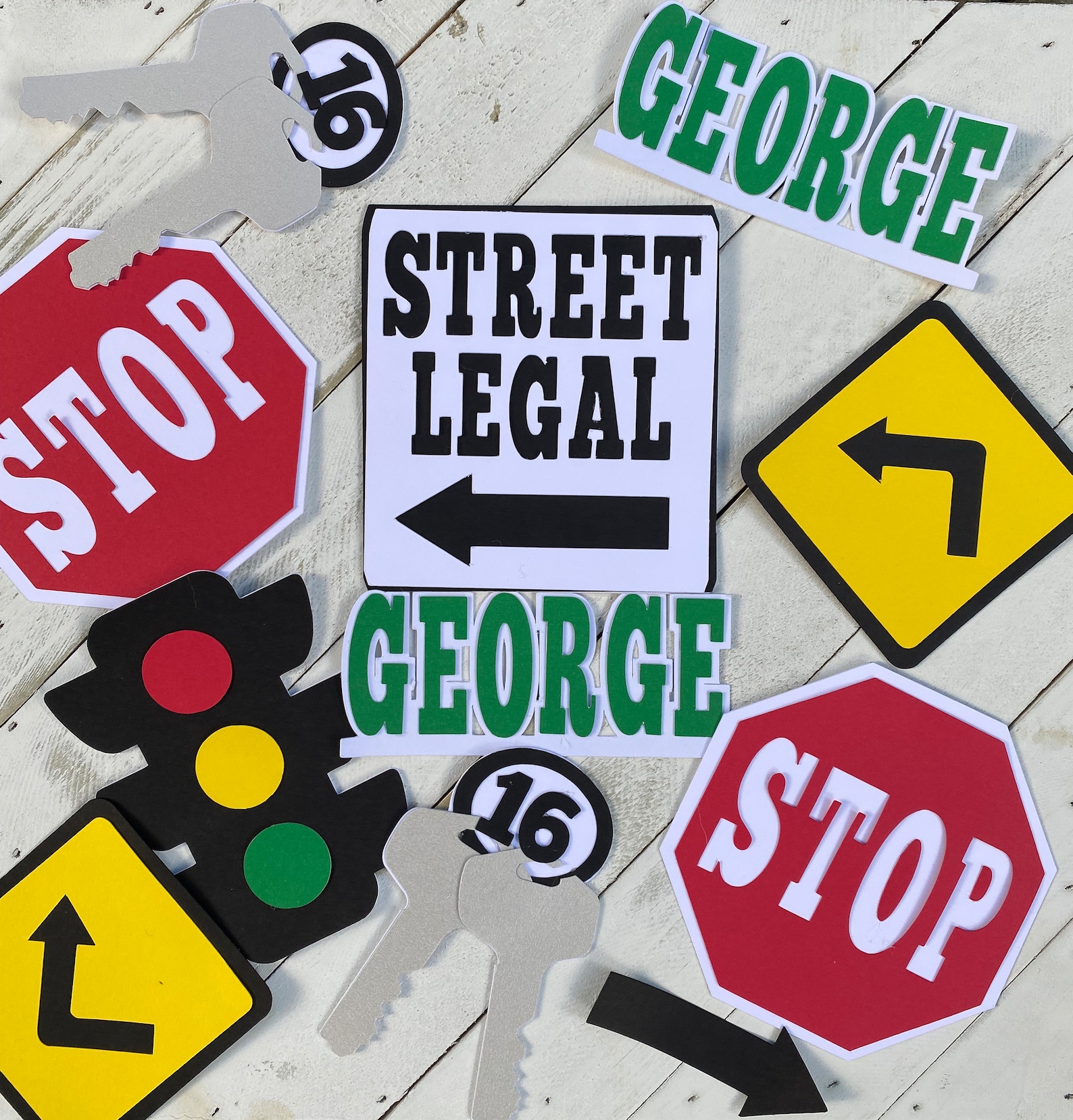 15 Piece Driver License Birthday Large Dye Cuts , Drivers License Cut ...