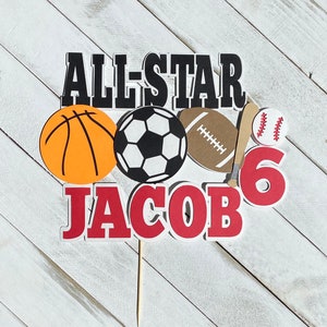 Sports Cake Topper , Sport Balls Birthday, Sports Birthday Decorations ...