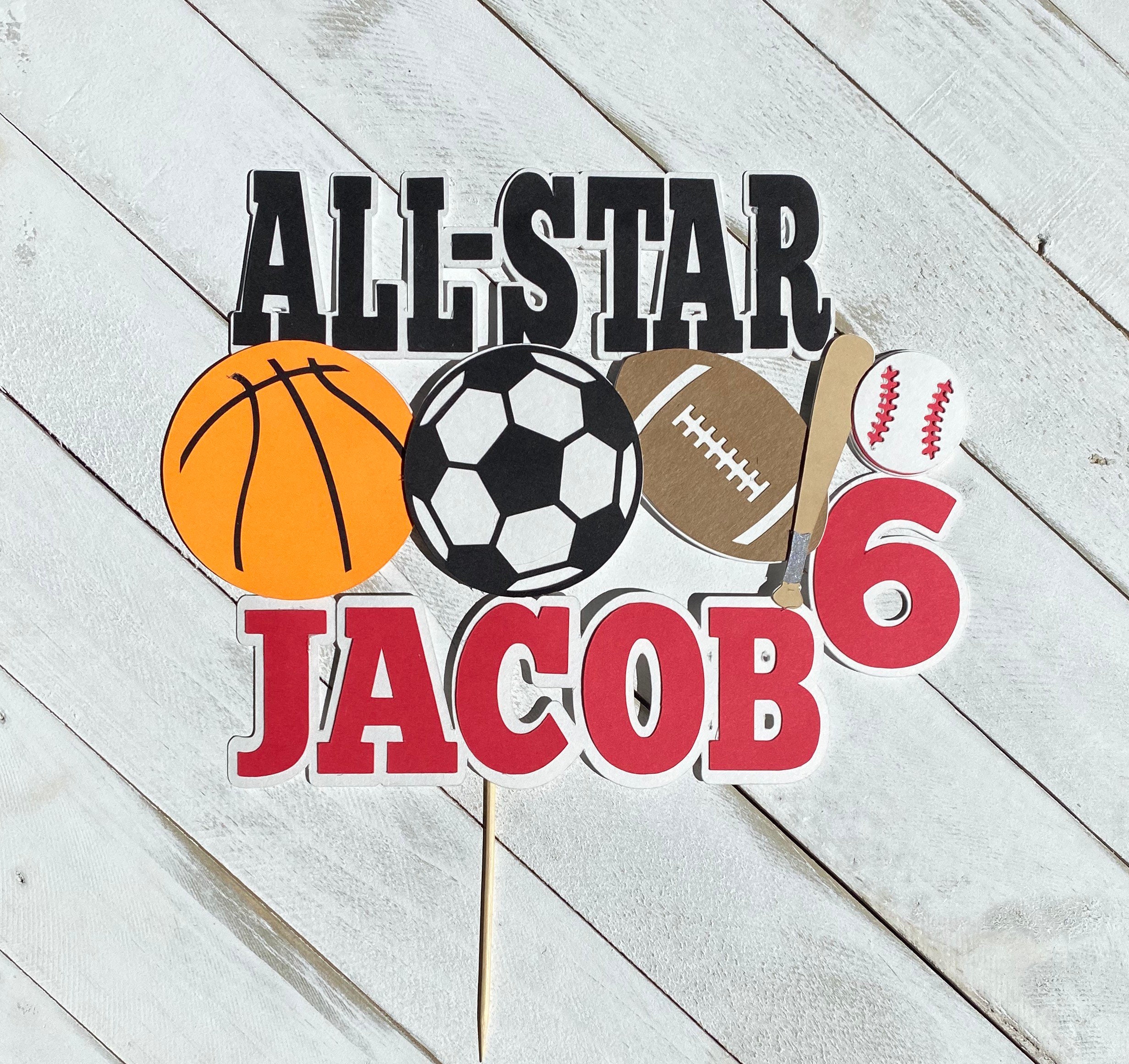 Sports Cake Topper Sport Balls Birthday Sports Birthday - Etsy