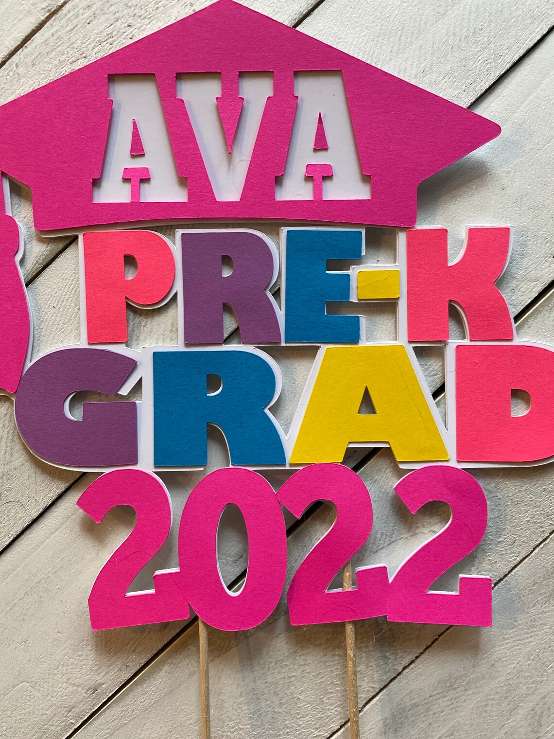 Pre-school Graduation Cake Topper Pre K Graduation - Etsy