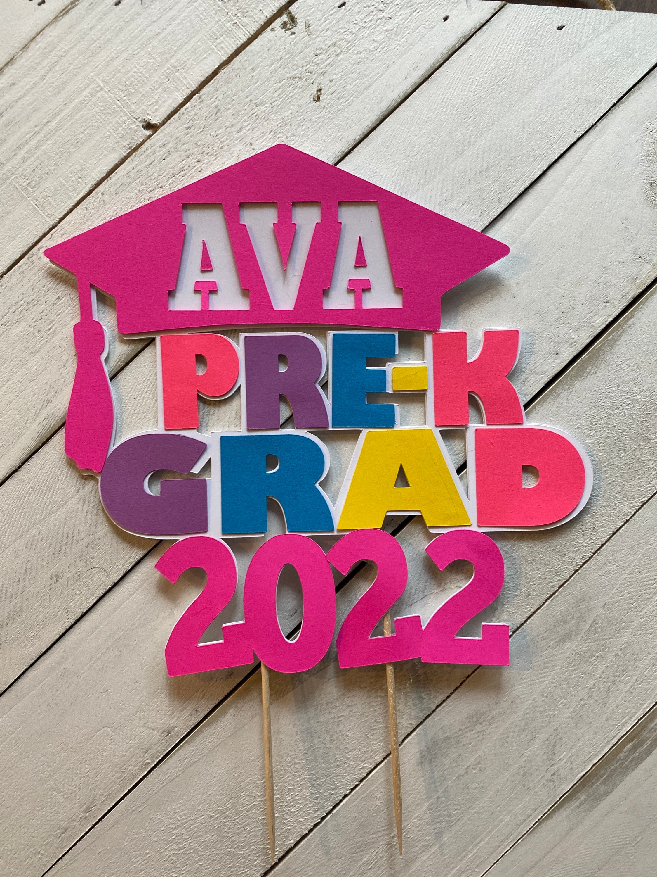 Pre-school Graduation Cake Topper Pre K Graduation - Etsy