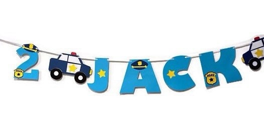 Police Birthday Banner , Police Man Birthday Banner , Police Birthday ...