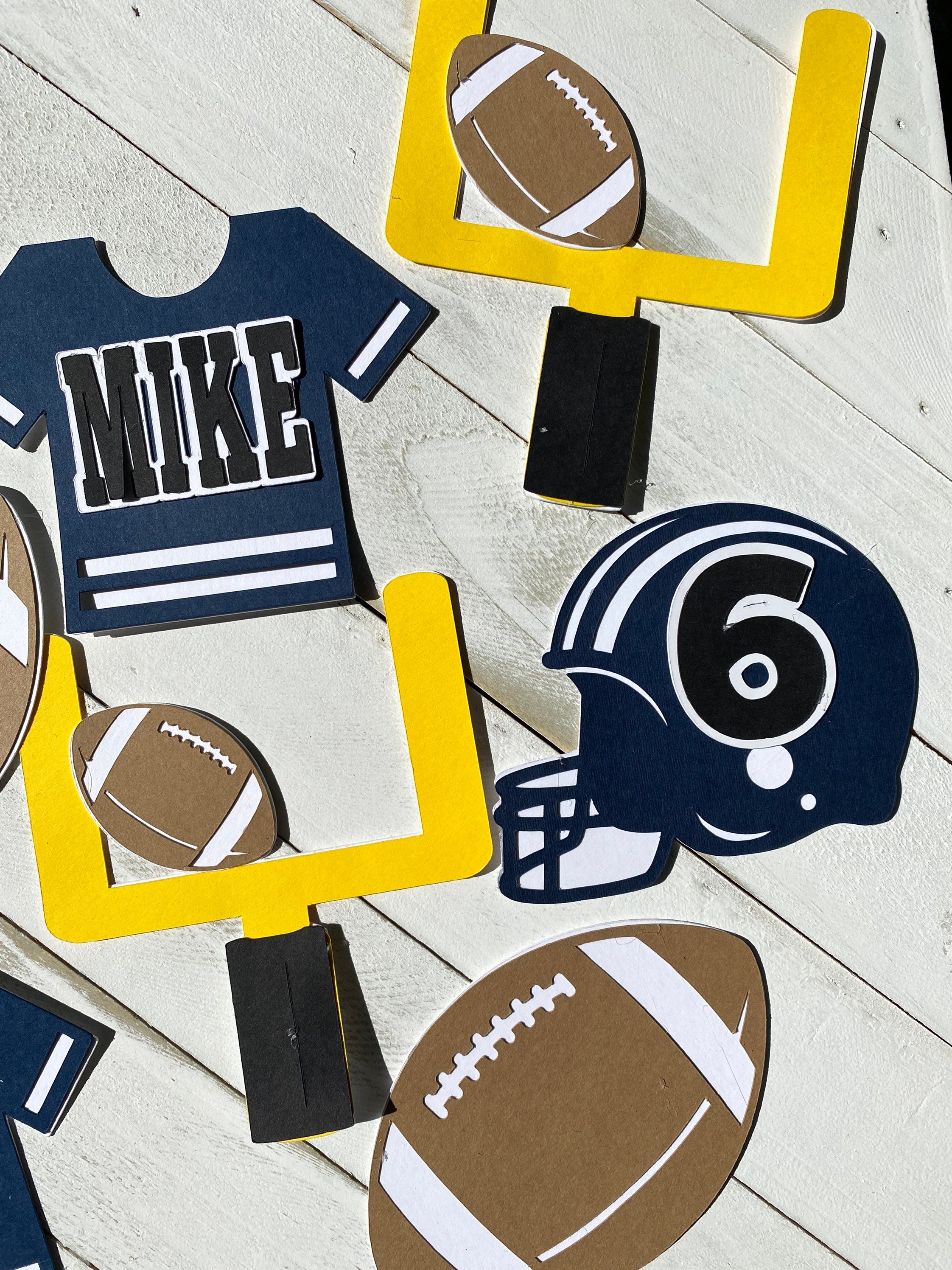 15 Pieces Football Large Confetti Football Birthday Sports - Etsy