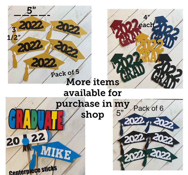 Graduation 2022 Cut Outs Pack of 5 Graduation Cut Outs | Etsy