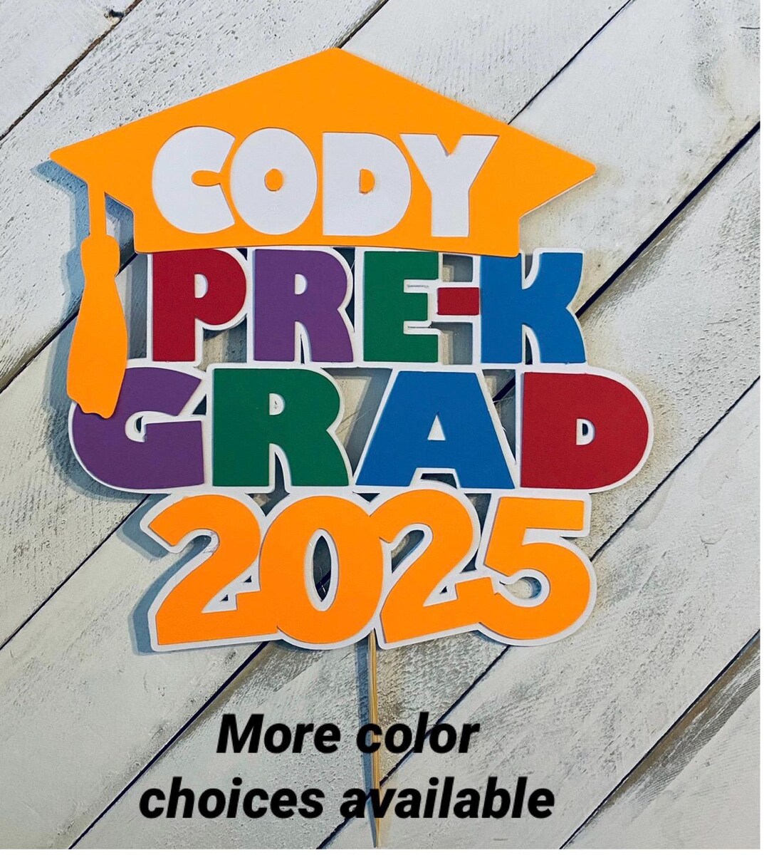 Pre-school Graduation Cake Topper, Pre K Graduation, Kindergarten Grad ...