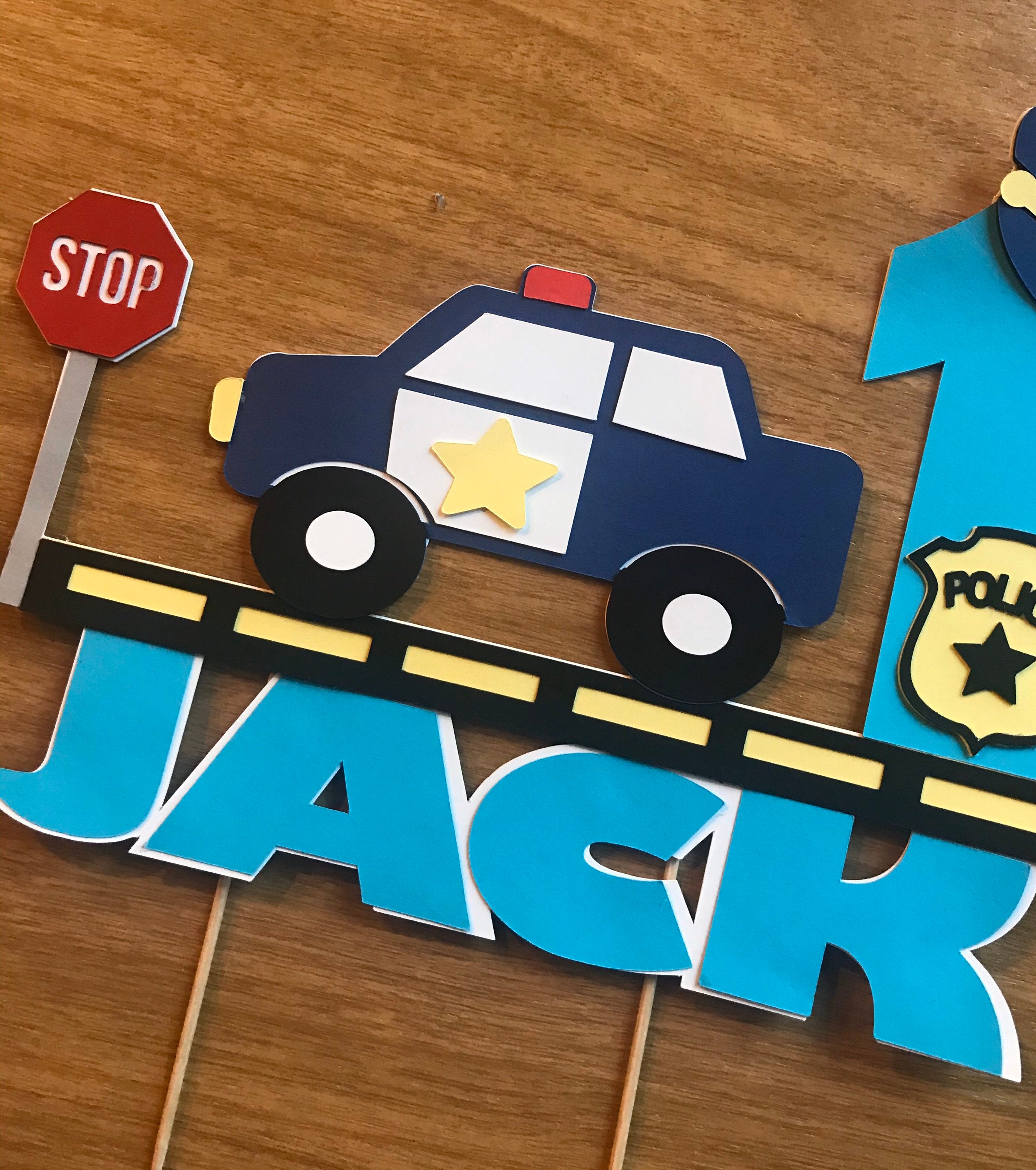 Police Birthday Cake Topper , Police Man Birthday Cake Topper , Police ...