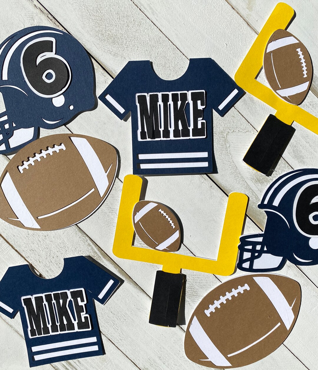 15 Pieces Football Large Confetti Football Birthday Sports - Etsy