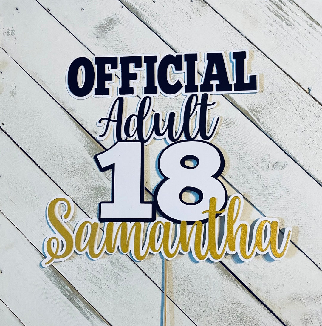 18th Birthday Cake Topper , Birthday Cake Topper - Etsy