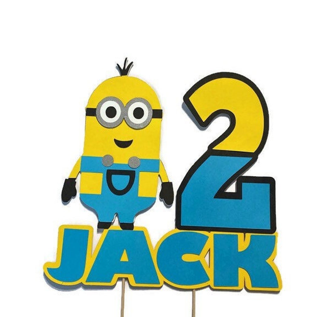 Minion Cake Topper , Personalized Cake Topper, Birthday Cake Topper, - Etsy
